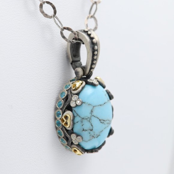 BARON | Jewelry | Vintage Pendant Sterling Silver And 8k Gold Man Made ...